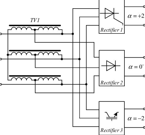 The Scheme Of Pulse Rectifier With A Step Down Matching Transformer Download Scientific Diagram