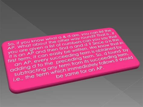 Arithmetic Progressions Ppt