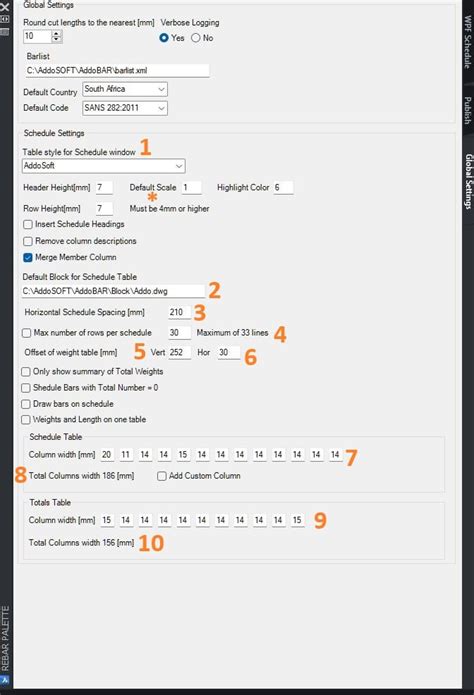 How To Customize Bending Schedules In Addobar For Reinforcement Detailing In Cad