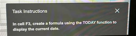 Solved Task Instructionsin Cell F3 ﻿create A Formula Using