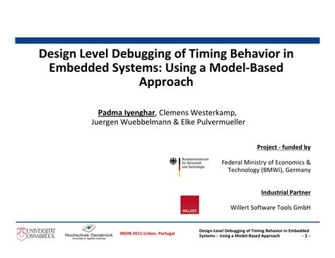 Pdf Design Level Debugging Of Timing Behavior In Embedded Systems