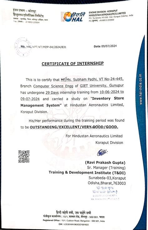 subham padhi on linkedin hal internship