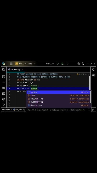 Tkinter Button In 30 Seconds 🔥 Coding Codingbat Programming Python