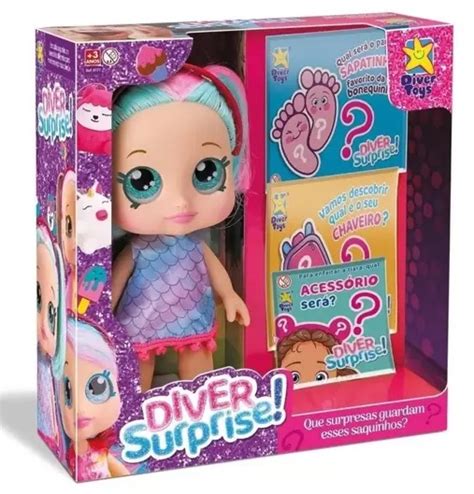 Boneca Diver Surprise Dolls Com Acessórios Surpresa Brinquedo
