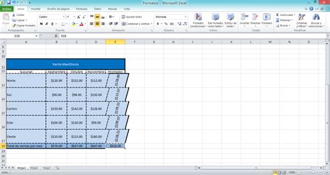 Ejercicios de capacitación de informatica Formato de excel