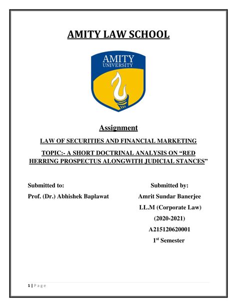 Red Herring Prospectus