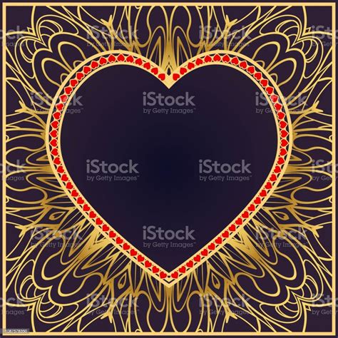 하트와 꽃 장식 로맨틱 인사말 카드입니다 발렌타인의 날에 대 한 템플릿입니다 카드 종이 파티 인쇄 디자인 0명에 대한 스톡 벡터 아트 및 기타 이미지 Istock