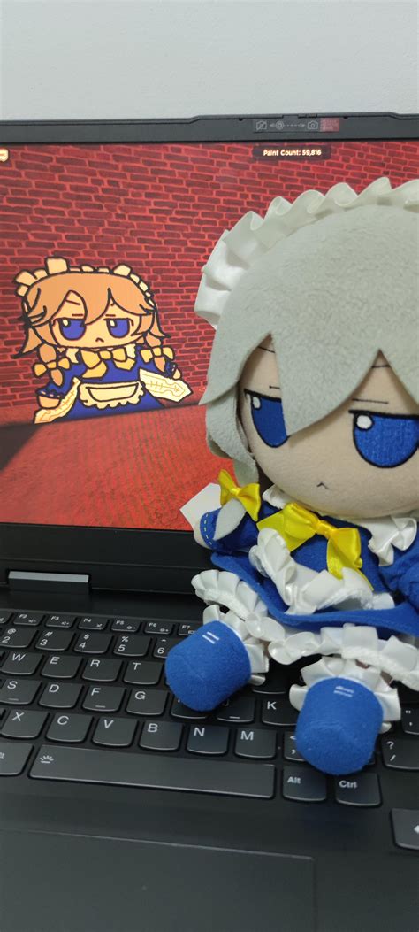 I drew Sakuya fumo in Spray paint : r/Fumofumo