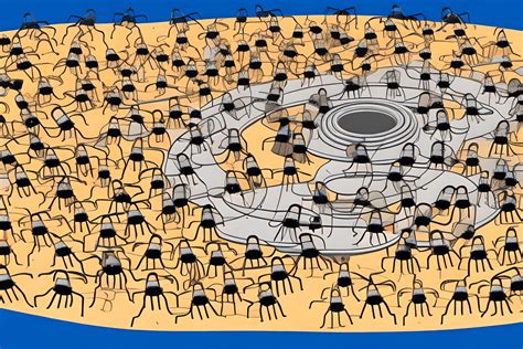 Crosssection Of An Ant Colony Tunnels Showing Different Human
