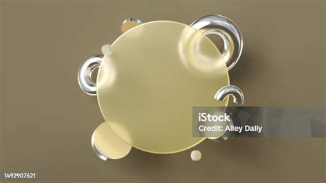 3d 렌더링 일러스트레이션 유리 실린더와 크롬 기하학적 모양이 있는 배경 디자인 웹 또는 인쇄 프로젝트를 위한 최소한의 텍스트 모형입니다 다이나믹한 구성 3차원 형태에 대한