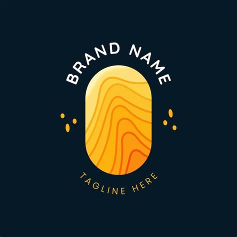 평면 디자인 지문 로고 템플릿 프리미엄 벡터