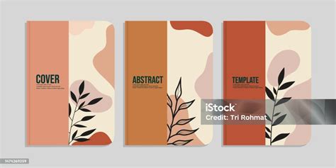 손으로 그린 꽃 장식이 있는 교과서 표지 디자인 세트 추상 복고풍 식물 배경 A4 크기 노트북 초대장 플래너 브로셔 책 카탈로그 가리기에 대한 스톡 벡터 아트 및 기타