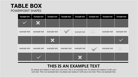 Table Box PowerPoint Shapes Template Presentations