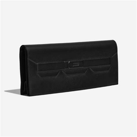 Hermès Birkin Cut Clutch Shadow Swift Black SaclÀb