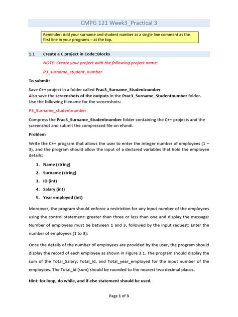 Cmpg121 Week03 Prac 3 Instruction Pdf Computer Program Programming