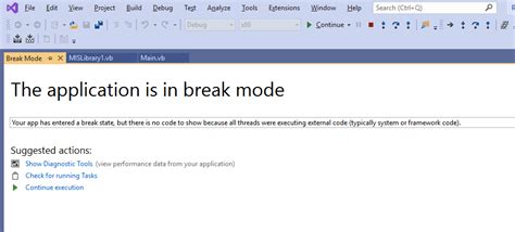 Vb Net Halt Code At Dialog Msgbox Command In IDE Stack Overflow