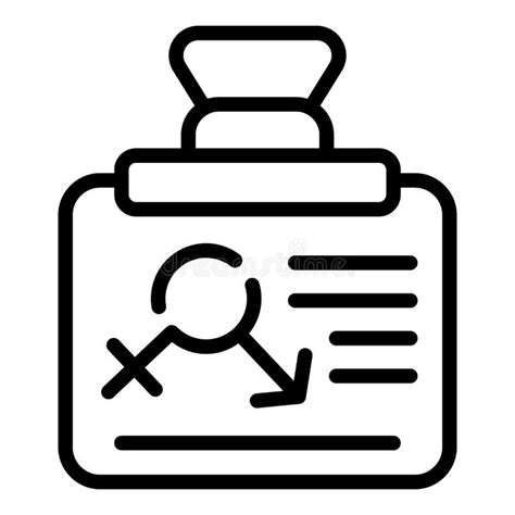 Id Card Sex Education Icon Outline Vector Sexual Gender Stock Vector Illustration Of Organ
