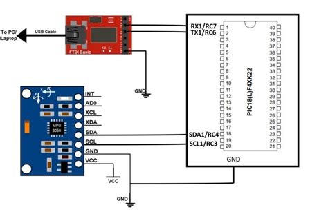 Mpu6050 Sensor Module Pinout And Interfacing With Pic Microcontroller