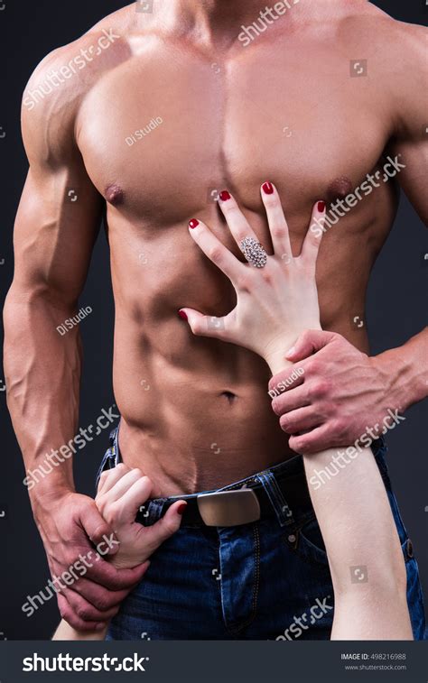 Sex Concept Female Hands Touching Muscular Stock Photo 498216988 Shutterstock