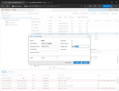Proxmox Example SmoothWAN