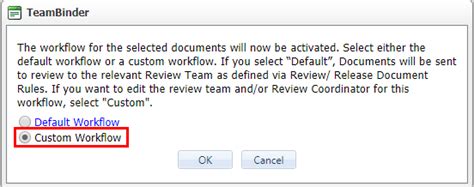 Activating A Custom Workflow