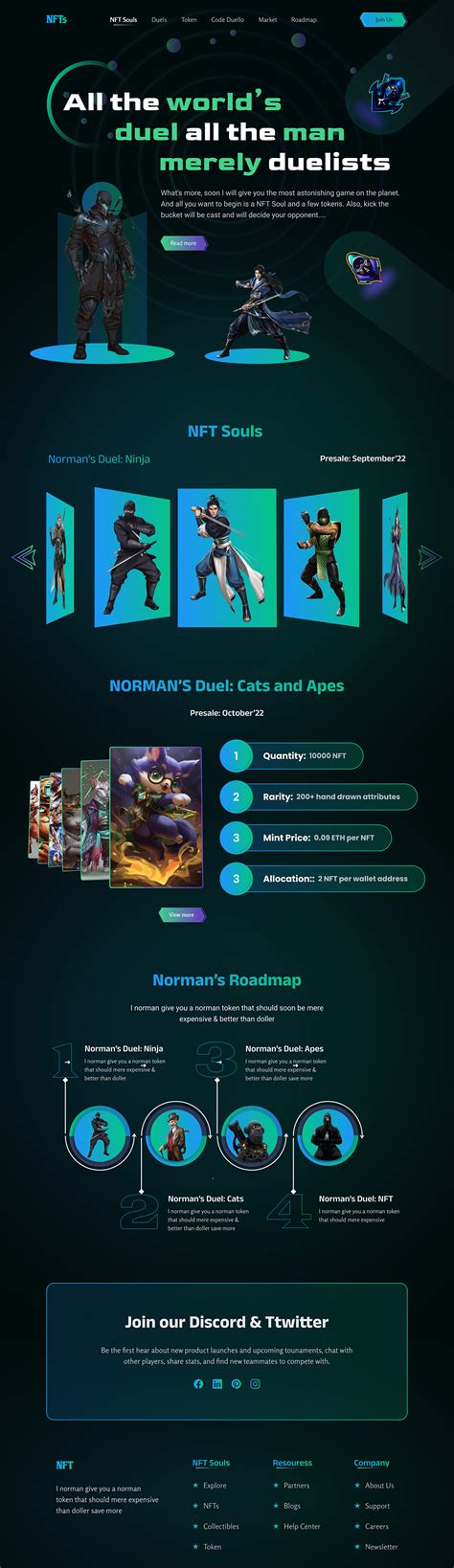 Nft Landing Page Design On Behance