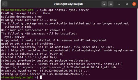 How To Install Mysql On Ubuntu 2004 Lts Studytonight