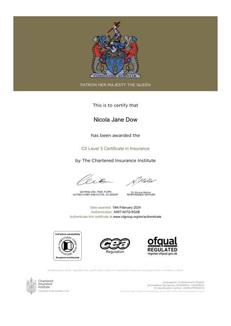Delighted To Have Obtained My Cert Cii Qualification Last Week Studying Nicola Dow Delighted To Have Obtained My Cert Cii Qualification Last Week Studying Nicola Dow
