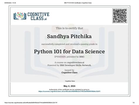 Sandhya Pitchika On Linkedin This Is The Certificate That Ive Completed Its A Free Certificate