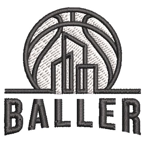 Digitized Embroidery Design Baller