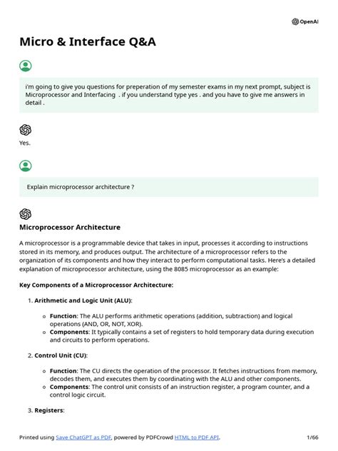 Micro And Interface Qanda Pdf Central Processing Unit Inputoutput