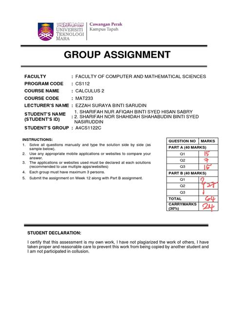 assignment mat233 group 8 pdf function mathematics mathematical