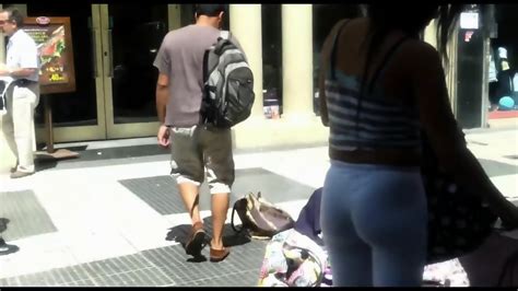 Brunette In White Pants Bend Over Candid Eporner