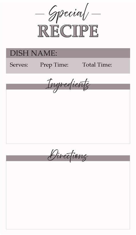 Recipe Card Katie T S Home