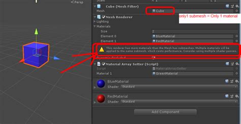 Unity How To Set Multiple Materials Using Array In The Submesh Of An Object Game Development