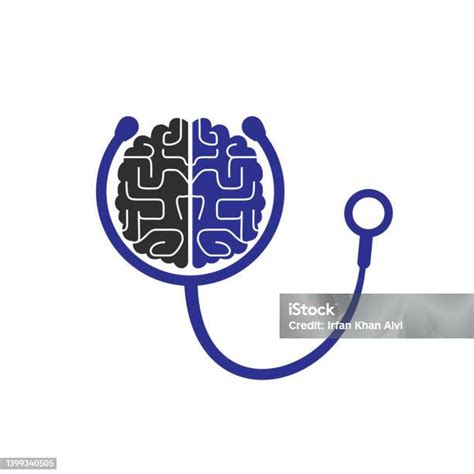두뇌 관리 벡터 로고 템플릿 청진기와 인간의 두뇌 아이콘 로고 디자인 개념에 대한 스톡 벡터 아트 및 기타 이미지 개념 개념과 주제 개발 Istock