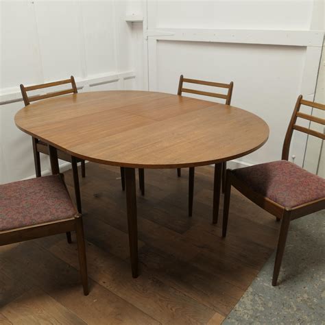 Mid Century G Plan Circular Extending Dining Table And 4 Chairs For Sale At 1stdibs