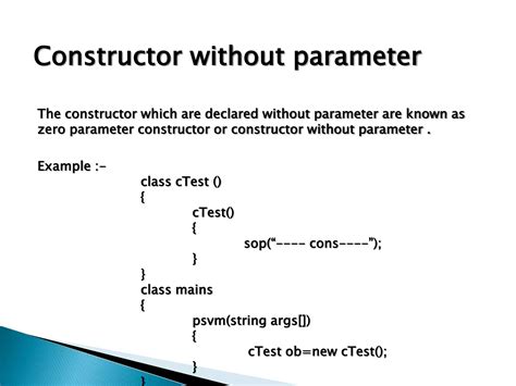 Constructors In Java Ppt Pptx Programming Languages Computing