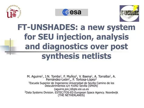 Ppt Ft Unshades A New System For Seu Injection Analysis And Diagnostics Over Post Synthesis