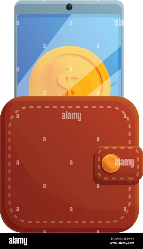 Digital Wallet Icon Cartoon Of Digital Wallet Vector Icon For Web Design Isolated On White