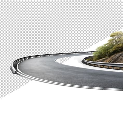 Premium PSD A Road With A Curve And A Curve In The Middle