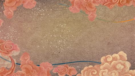 ตุนหวงริบบิ้นเมฆมงคลย้อนยุค ดาวน์โหลดพื้นหลัง Powerpoint ฟรี Slidesdocs