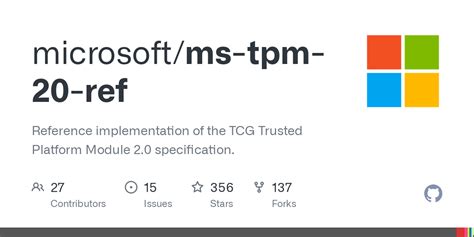 github microsoft ms tpm 20 ref reference implementation of the tcg