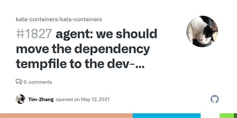 Agent We Should Move The Dependency Tempfile To The Dev Dependencies Section Issue