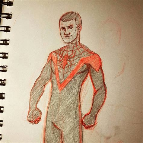 Miles Morales Sketch By Nowheremanart On Deviantart