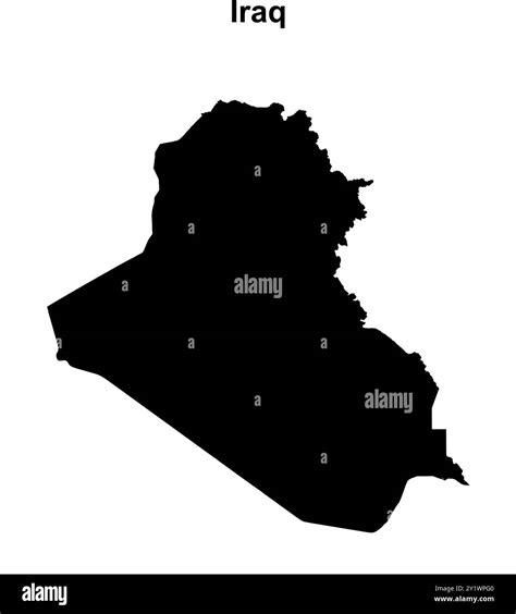 Iraq Blank Outline Map Design Stock Vector Image And Art Alamy