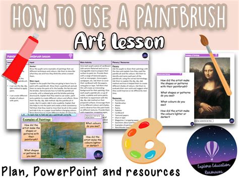 KS How To Use A Paintbrush Outstanding Art Lesson Teaching Resources