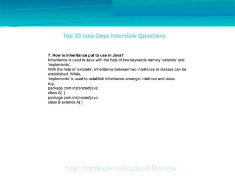 top 10 java oops interview questions ppt