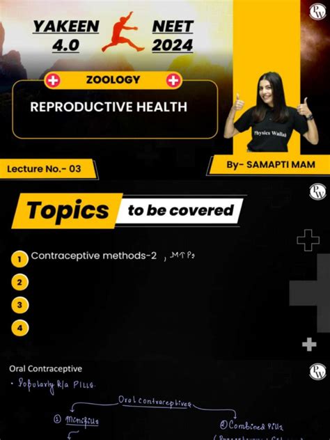 reproductive health 03 class notes yakeen neet 4 0 2024 pdf