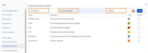 Customize Test And Step Execution Statuses Zephyr Squad Cloud